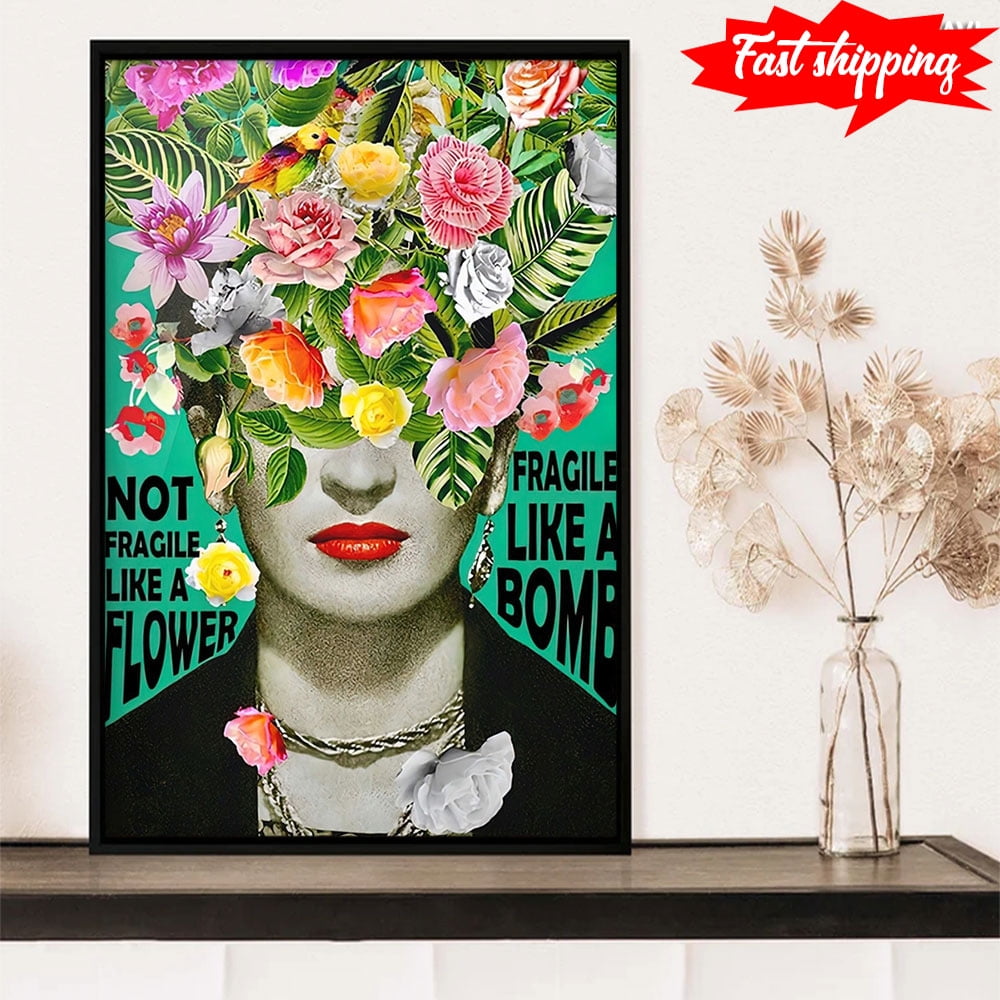 Frida Kahlo Flower Head Frida Kahlo Not Fragile Like A Flower Fragile ...