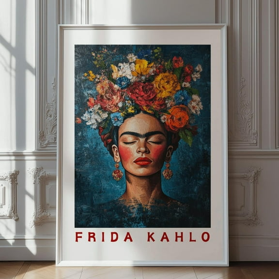 Frida Kahlo Portrait Mexican Artist Floral Flower Art A023 Protective ...