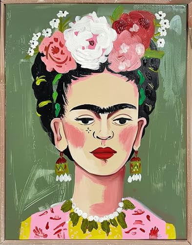 Frida Kahlo Inspired Frida Kahlo Wall Art Poster - Sage Green ...