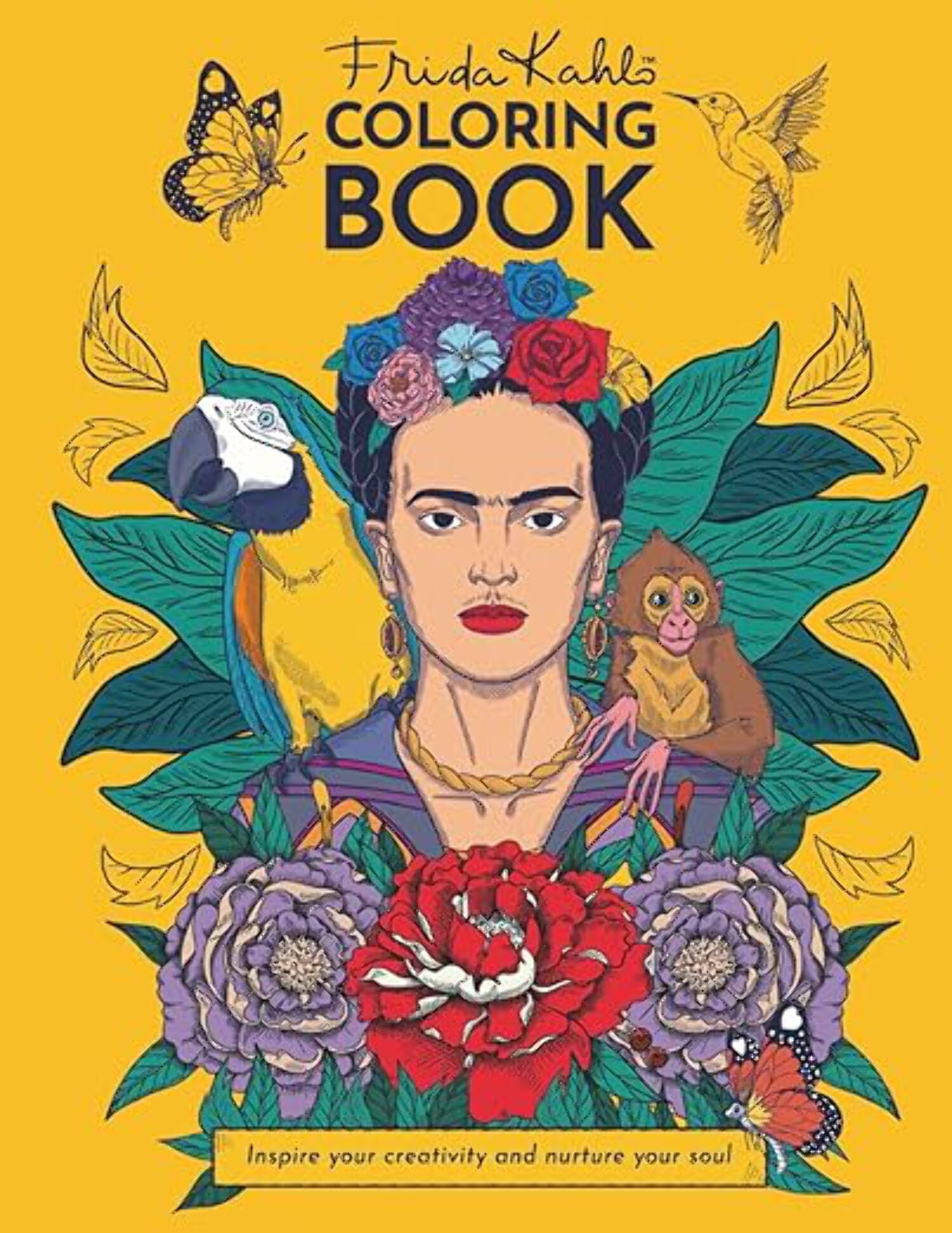 Frida Kahlo - Official Coloring Book: A Journey Through 64 Pages of Art ...