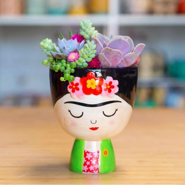 Frida Kahlo Planter Pot , People Planter, Facepot Planter, Cute Planter Pot - Walmart.com