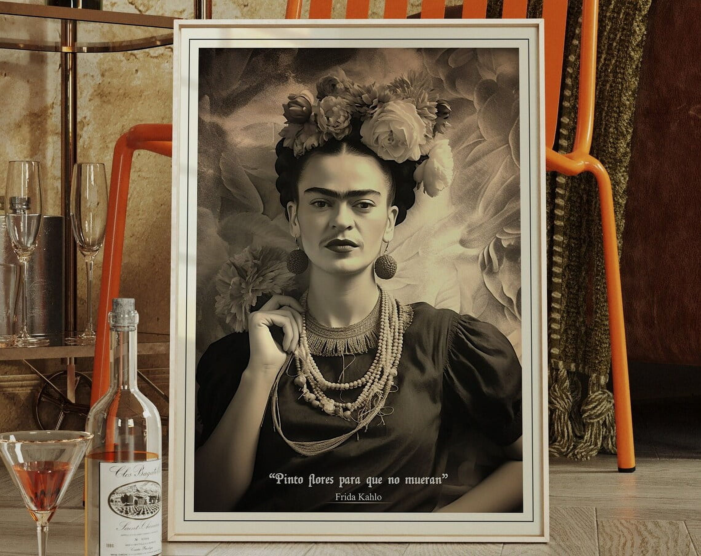 Frida Kahlo Portrait Inspirational Qute, Digital Prints, Frida Kahlo Print, Frida Kahlo Photo ...