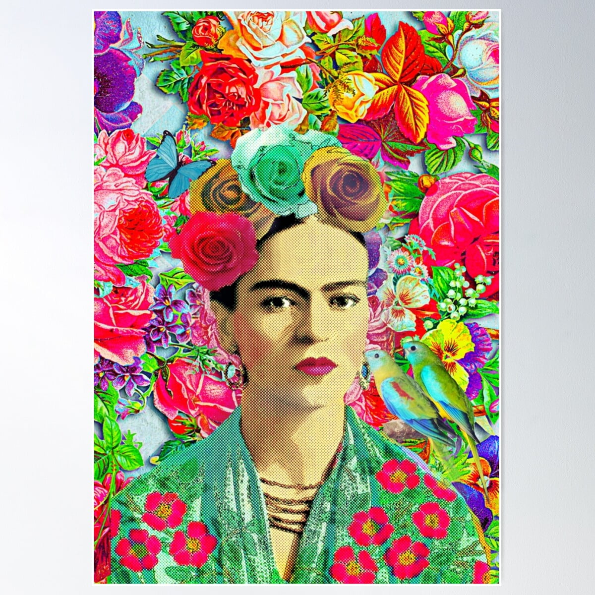 Frida Kahlo Roses Poster Wall Art, Modern Wall Decor For Living Room ...
