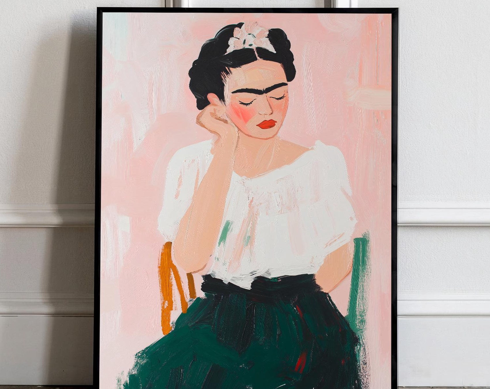 Frida Kahlo Self-Portrait Print, Vintage Frida Kahlo Exhibition Print ...