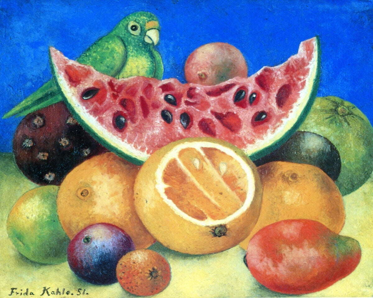 Frida Kahlo - Still Life With Parrot - CANVAS OR PRINT WALL ART ...