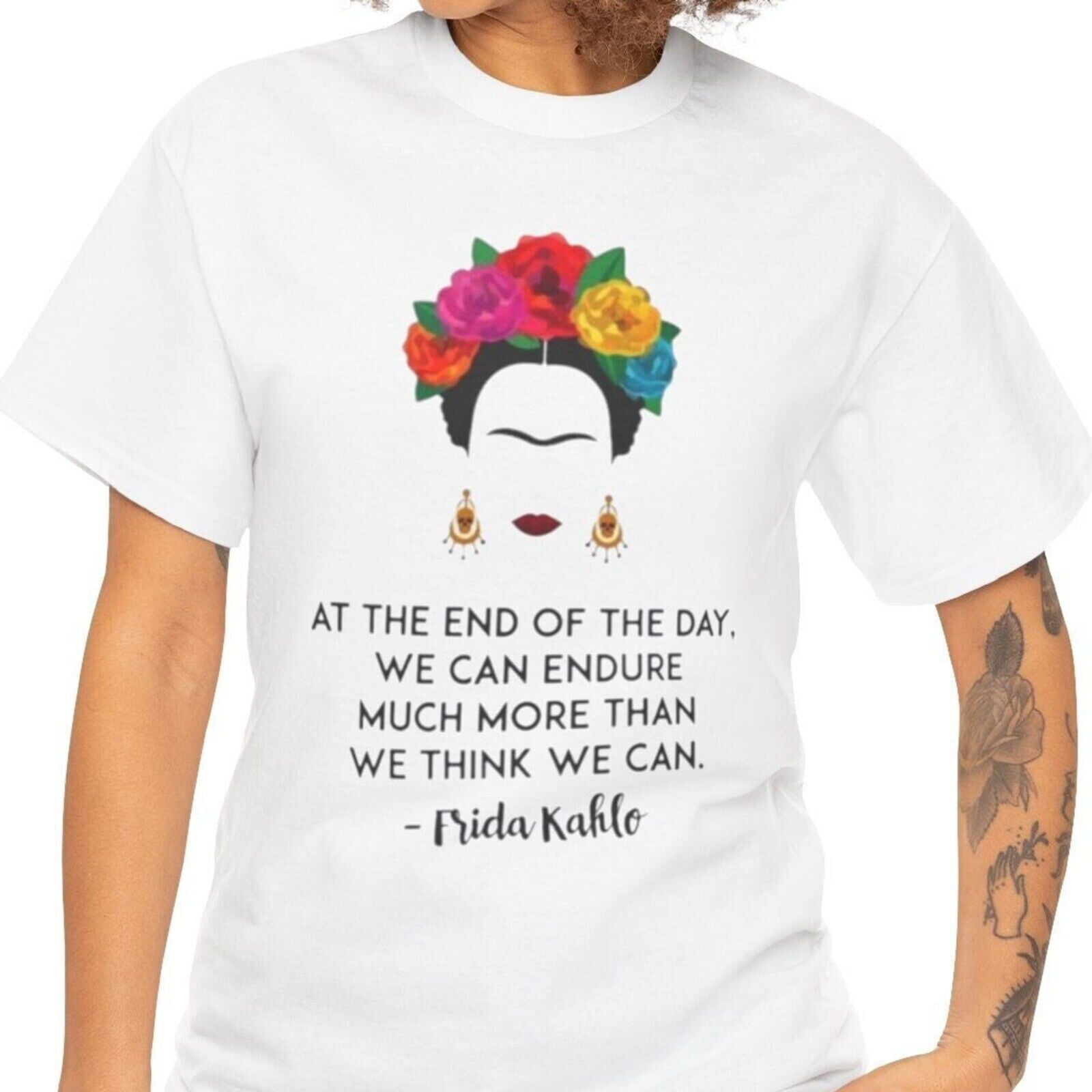 Frida Kahlo T-Shirt, T-shirt with Frida Kahlo message, Frida the Feminist Icon, - Walmart.com