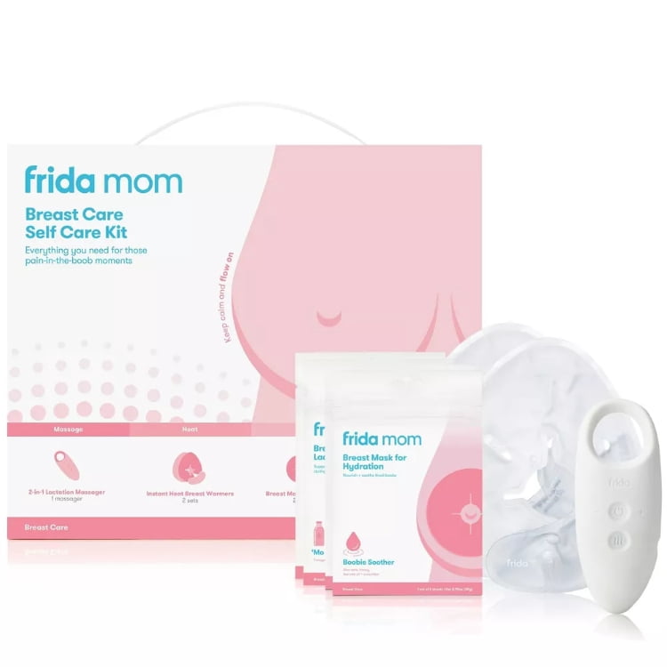 Frida Mom2-in-1 Lactation Massager, Instant Heat Breast Warmers Breast ...