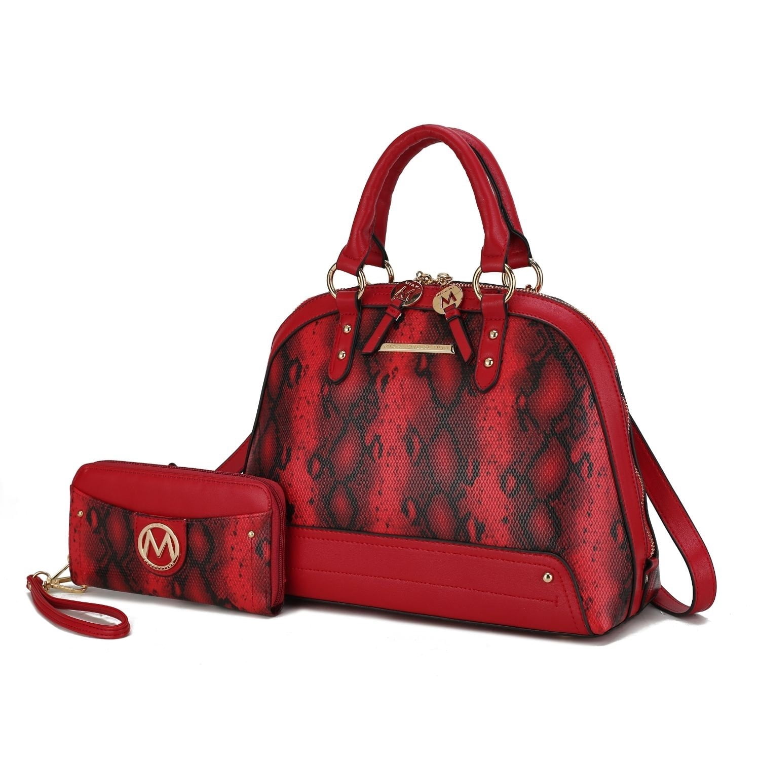 Frida Satchel Handbag by Mia k and Wallet 2 Pieces - Walmart.com