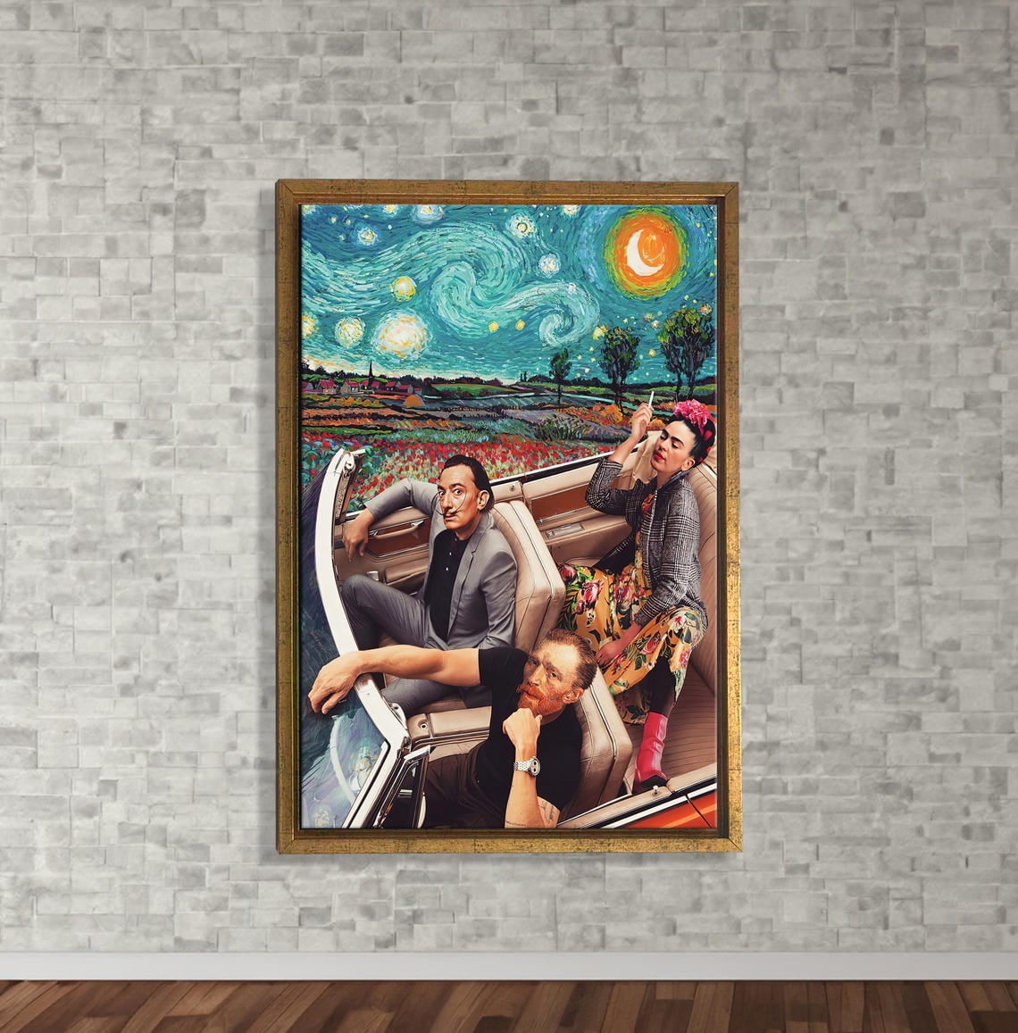 Frida Van Gogh Dali Printed,Canvas Wall Decor,Famous Artists,Vincent ...