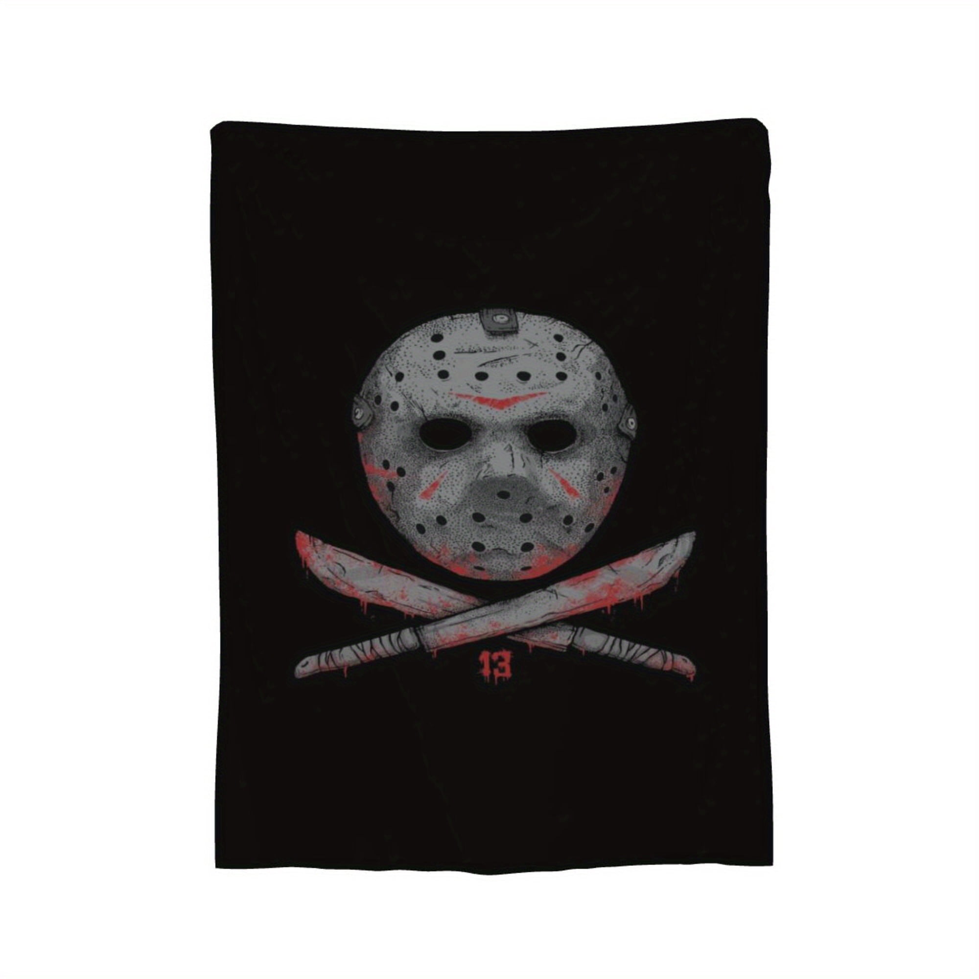 Friday the 13th Jason Horror Movie Blanket - Jason Voorhees Mask Design ...