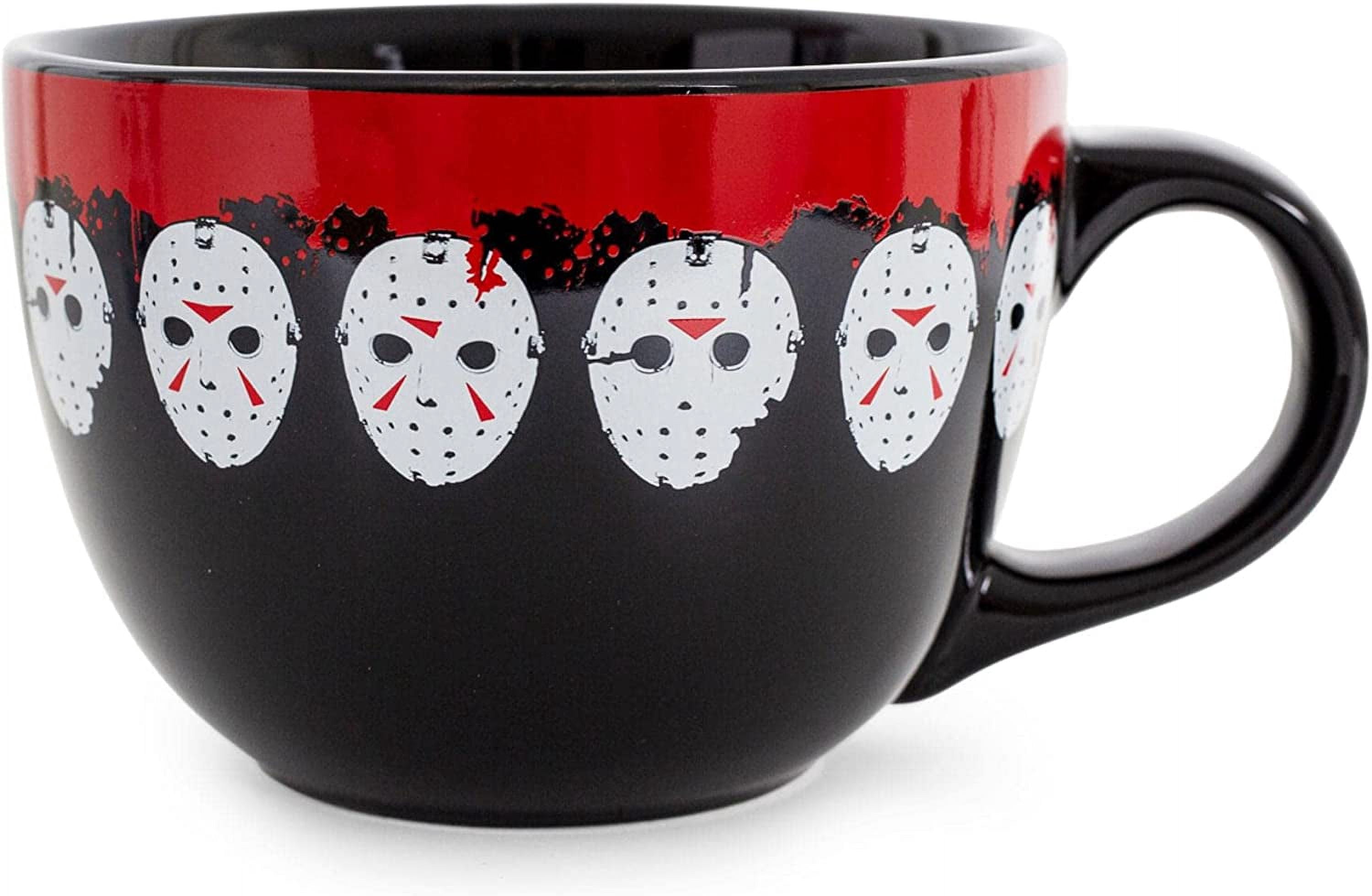 Friday the 13th Jason Mask Legacy Ceramic Soup Mug | 24-Ounce Bowl For ...