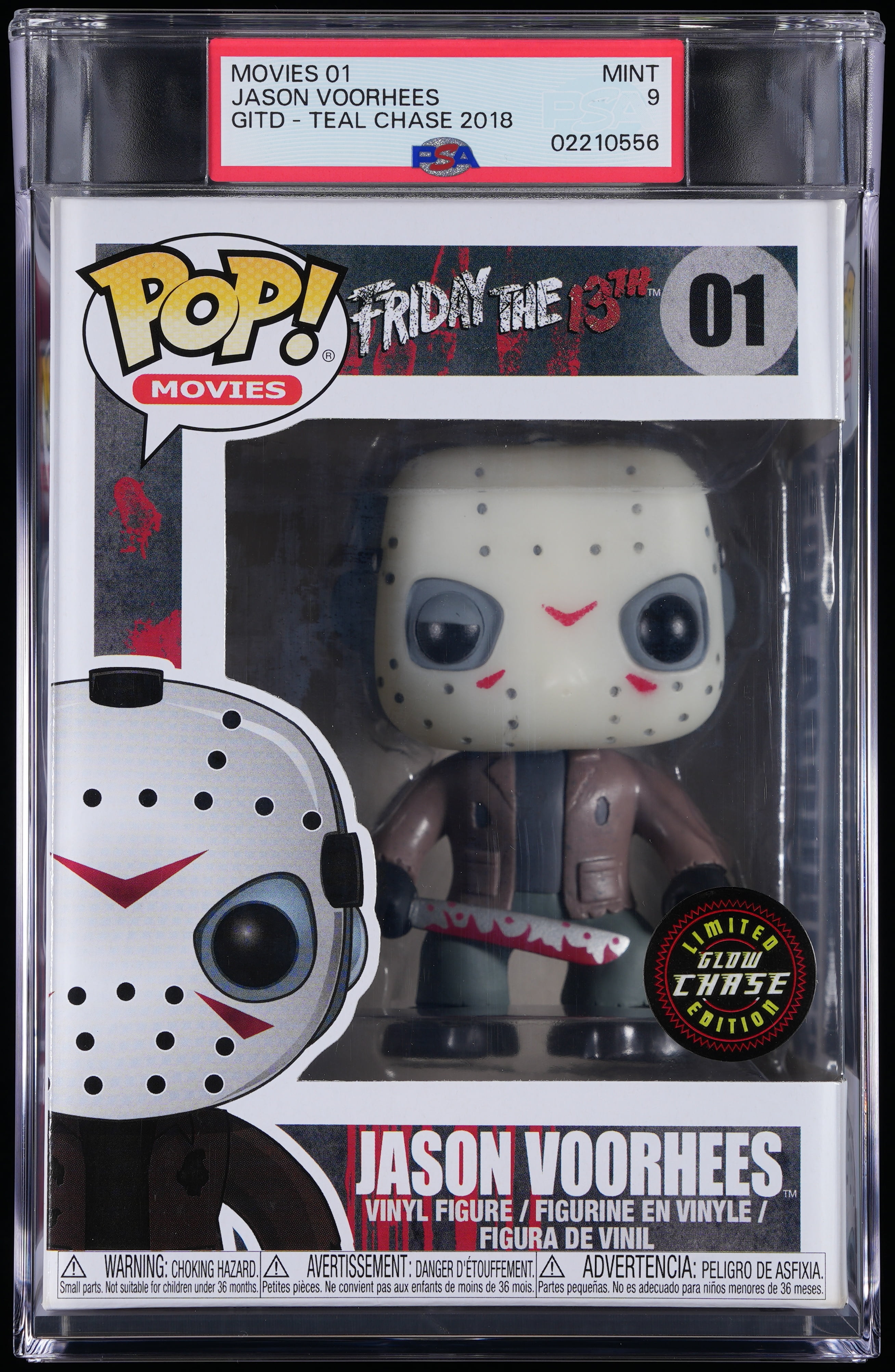 Friday the 13th, PSA Graded 9 MINT, Jason Voorhees (Teal GITD Chase ...