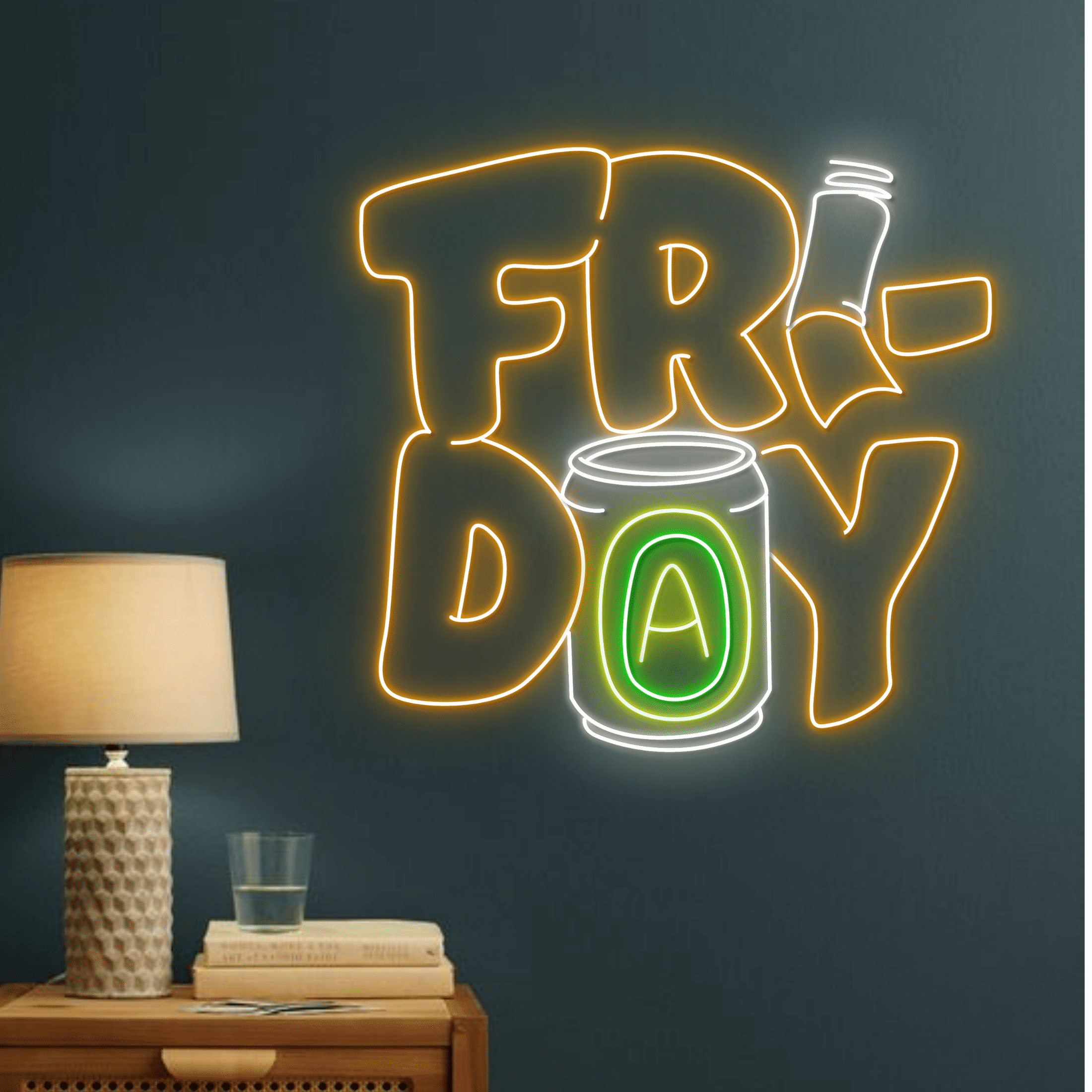 Friday Cigars & Beer Neon Sign, Shop Store Wall Art Deco - Walmart.com