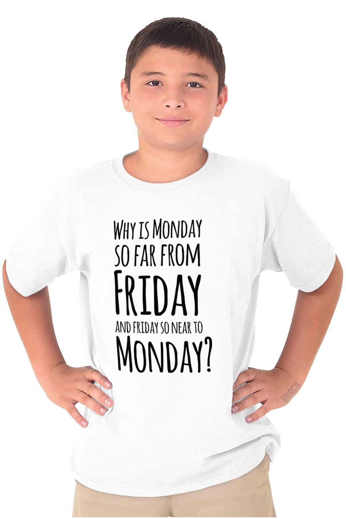 Friday Close Monday Weekend Vibes Crewneck T Shirts Boy Girl Teen ...