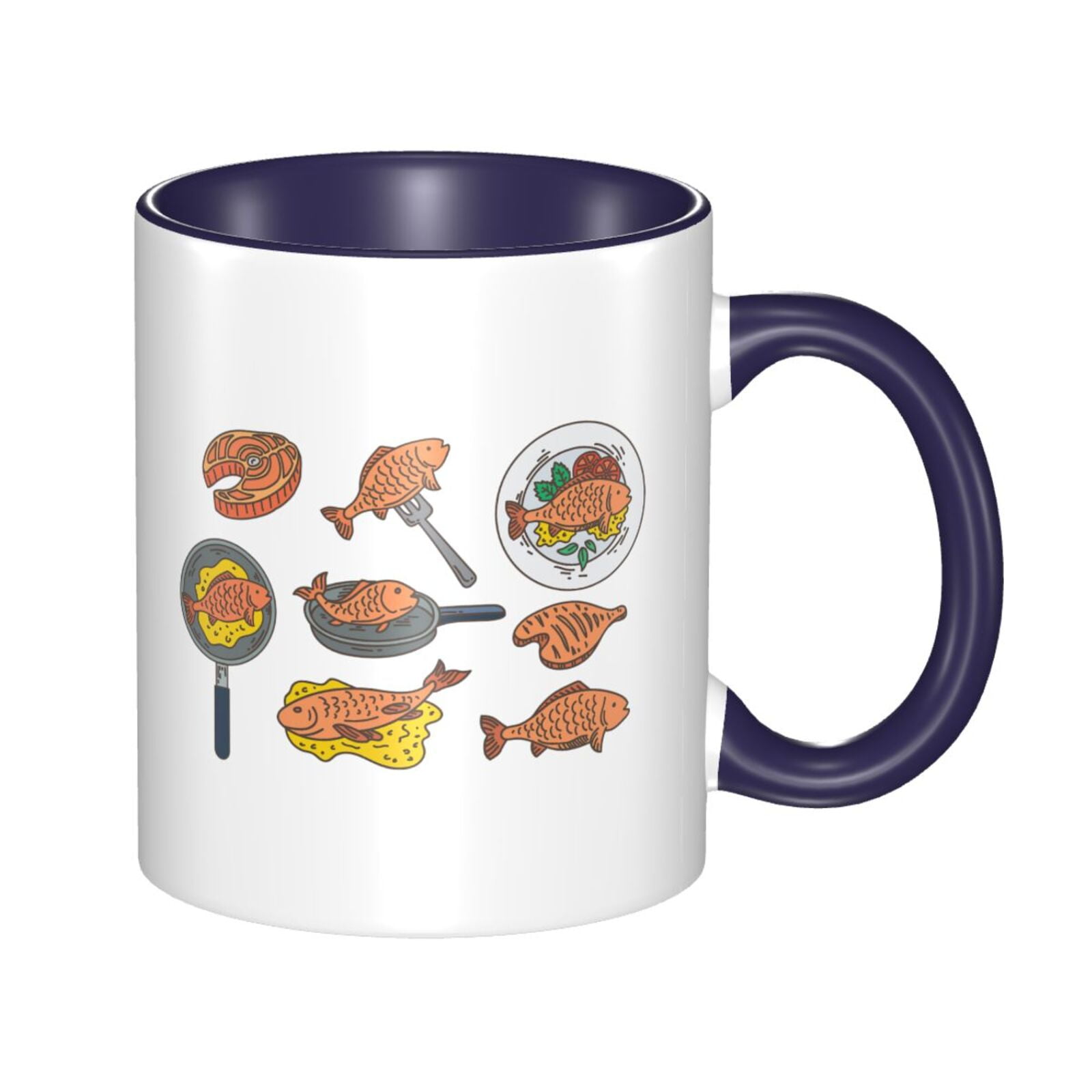 Friday Fish Fry Ceramic Coffee Mug Classic Drinking Cups with Handle ...