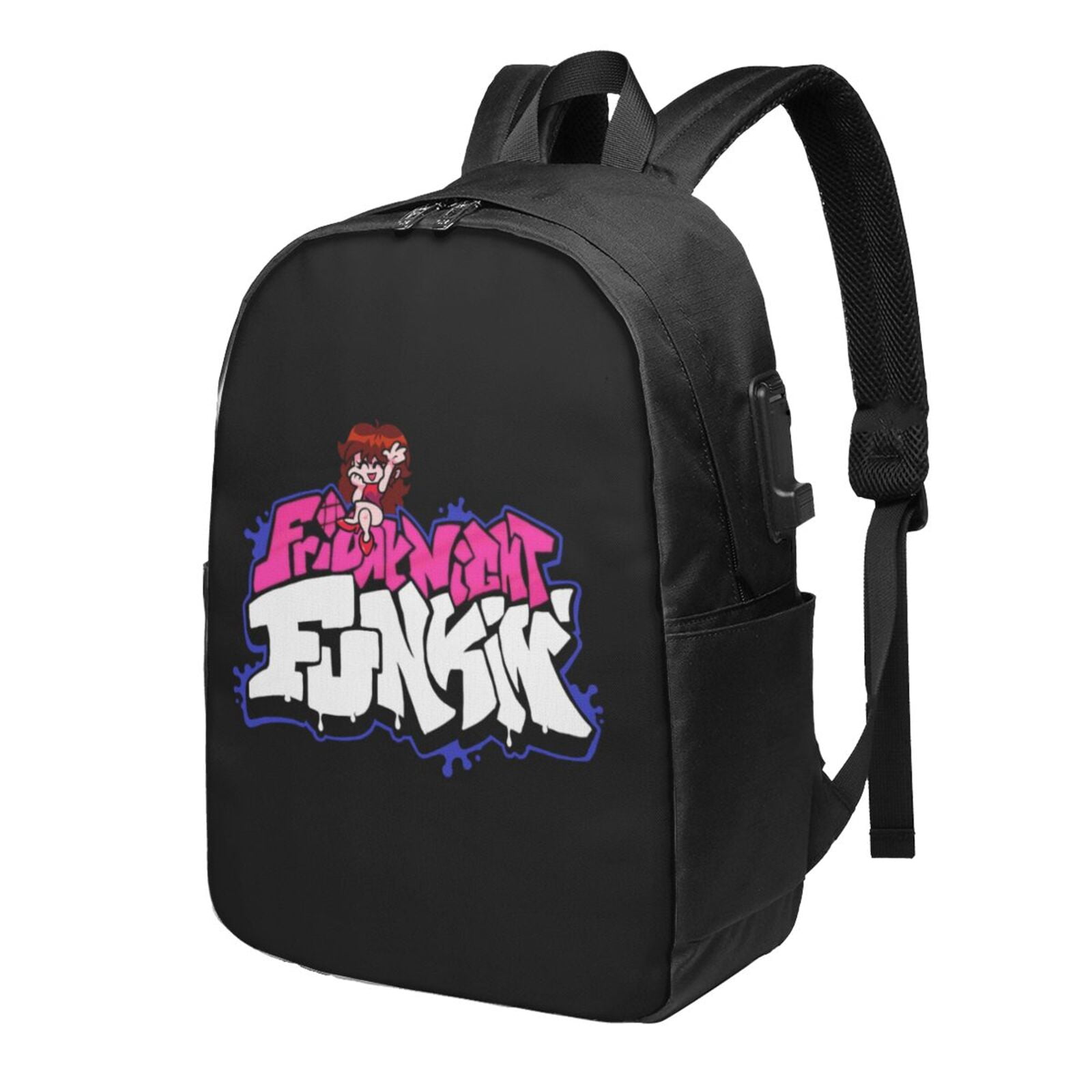 Friday Night Funkin Backpack with USB Charging Port, Travel Laptop ...