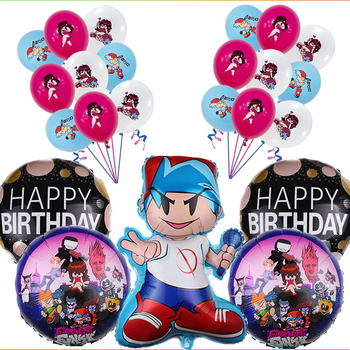 Friday Night Funkin Balloons Birthday Party Supplies Decor Fans Set ...