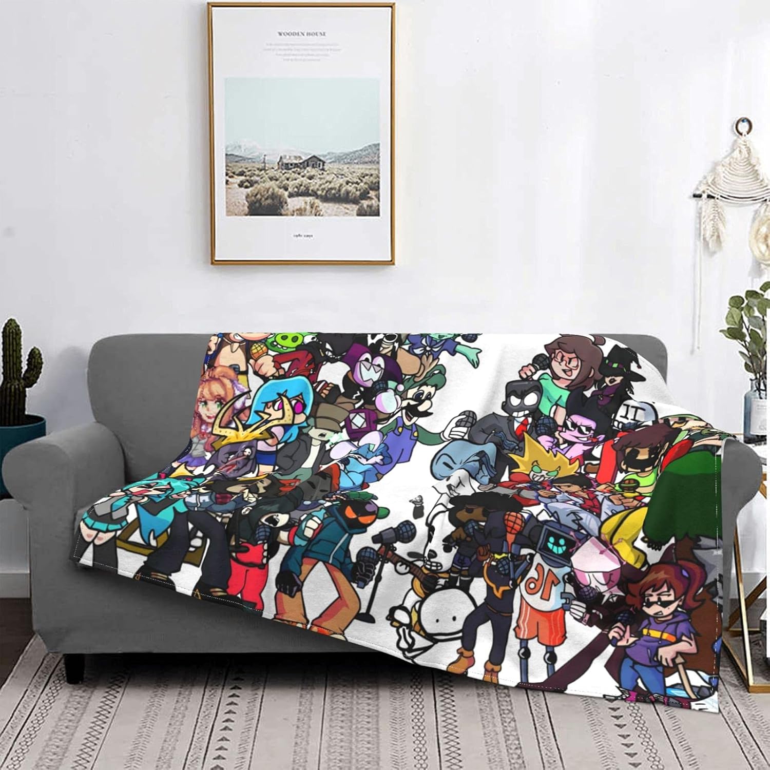 Friday Night Funkin' Blanket Soft Plush Fleece Flannel Plush Blanket ...
