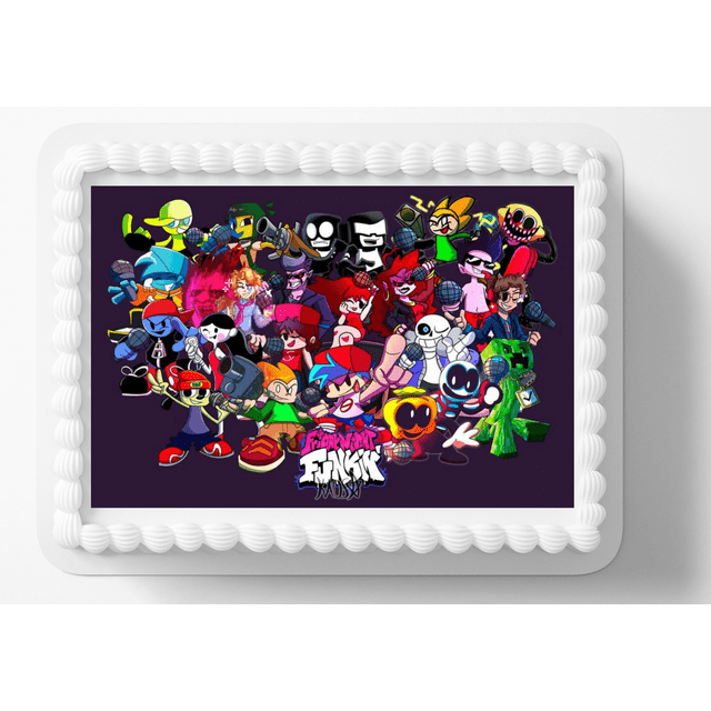 Friday Night Funkin Edible Image Edible Birthday Cake Topper You Add To ...