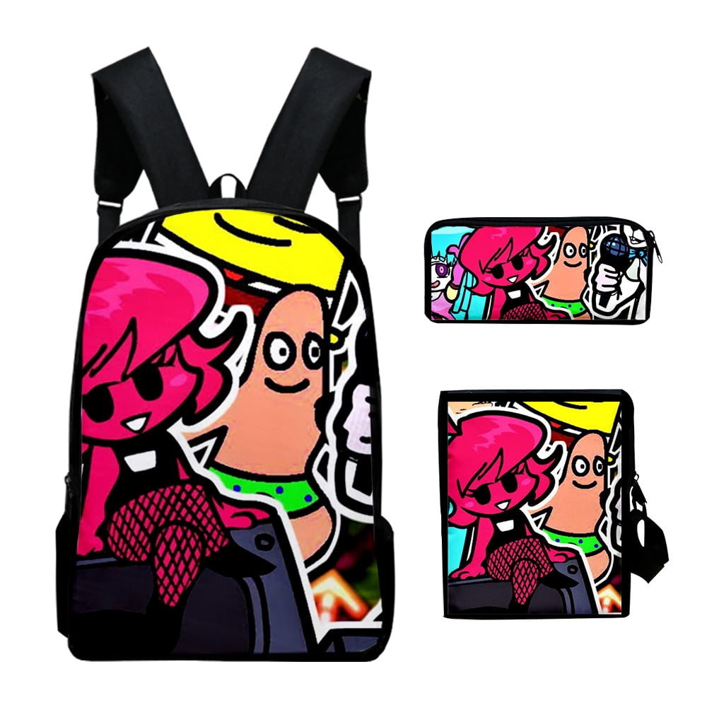 Friday Night Funkin Merch Backpack Rucksack Cosplay Zip Pack Schoolbag ...