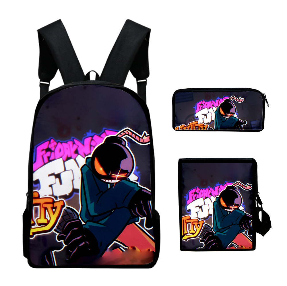 Friday Night Funkin Merch Backpack Rucksack Cosplay Zip Pack Schoolbag ...
