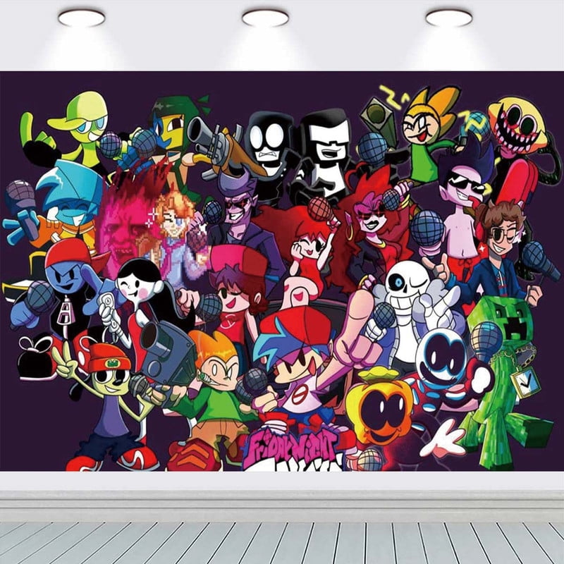 Friday Night Funkin Party Supplies Taspestry Poster Banner Backdrop ...