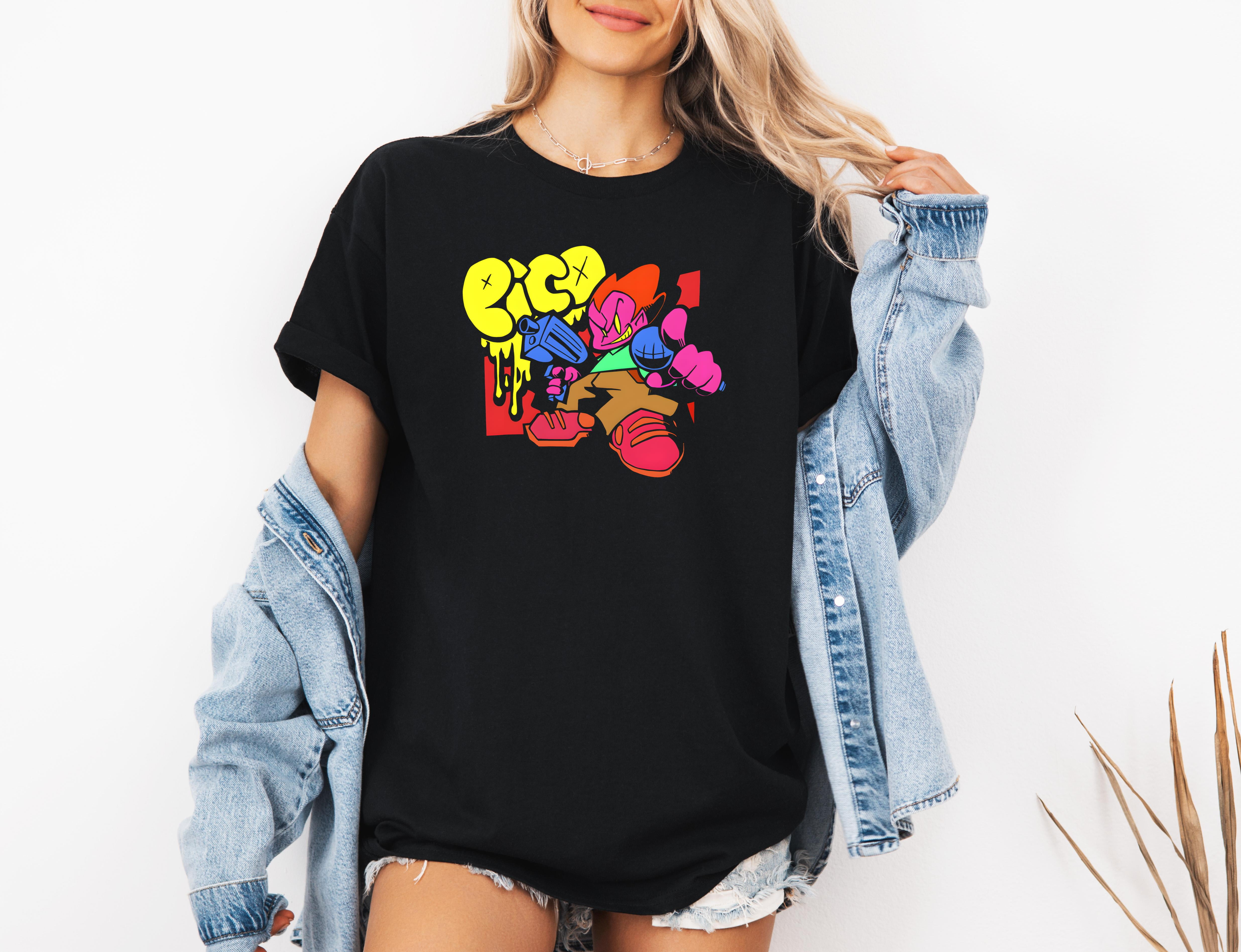 Friday Night Funkin Pico Video Game Fan Art Graphic Unisex T-Shirt ...