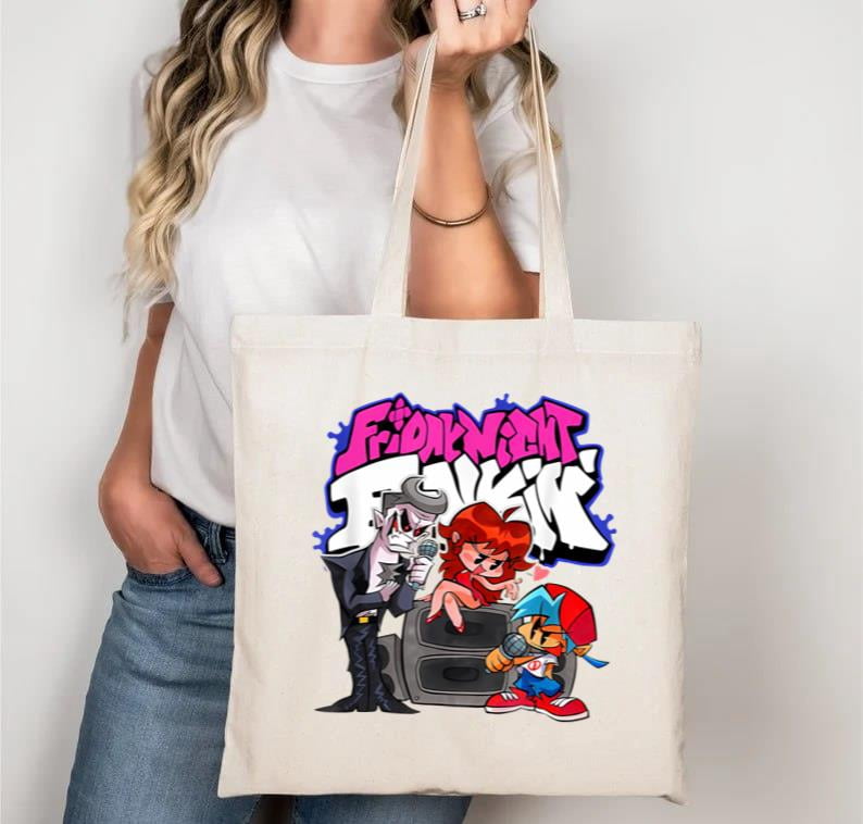 Friday Night Funkin Singing Battle Retro Gamer Fan Vibe Music Tote Bag ...