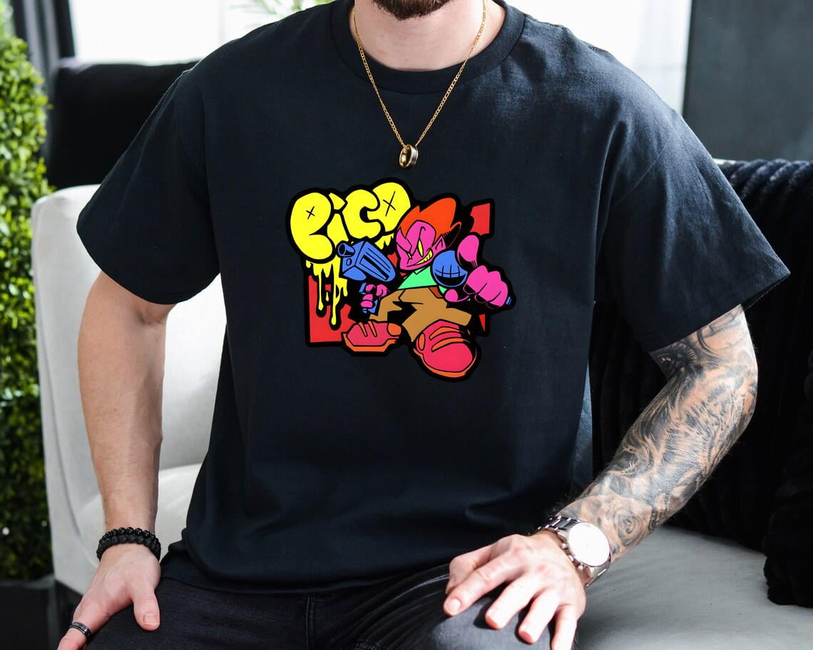 Friday Night Funkin Unisex T-shirt for Pico Character and Rhythm Game ...