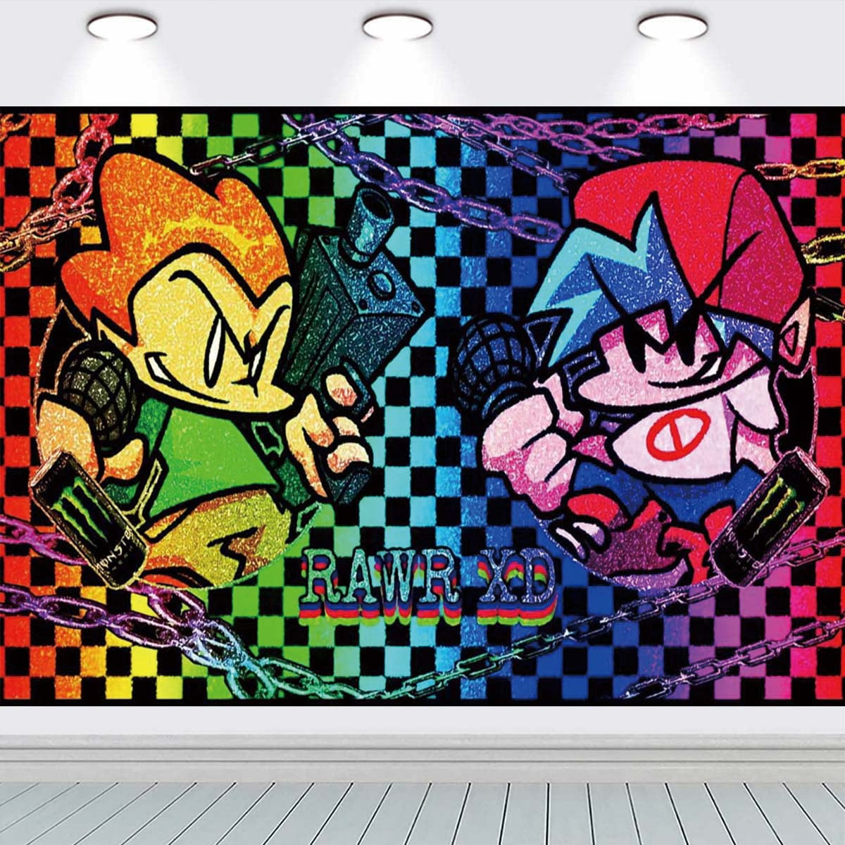 Friday Night Funkin school Backdrop Background Banner Birthday Party ...