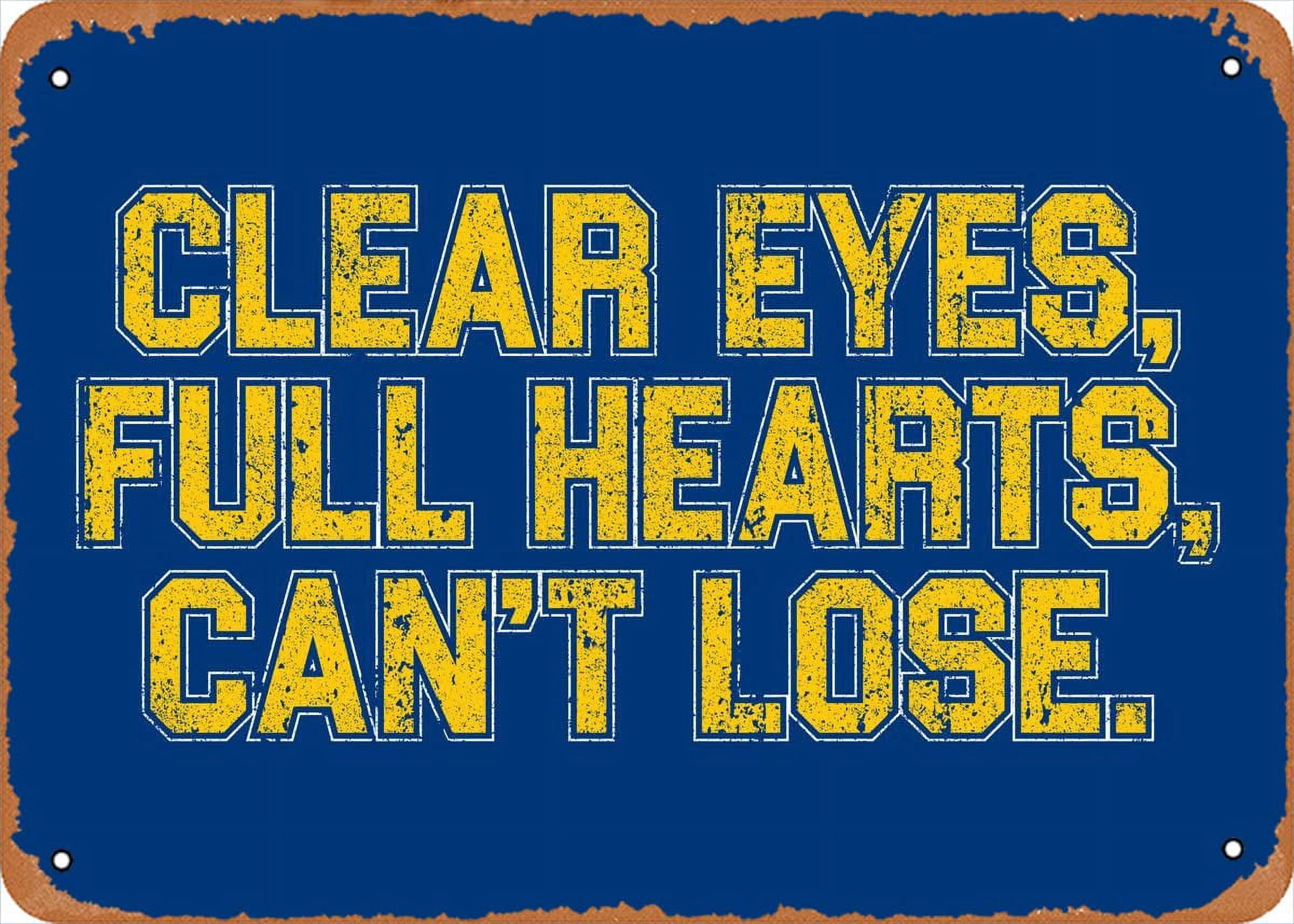 Friday Night Lights Clear Eyes Full Hearts Poster Retro Vintage ...