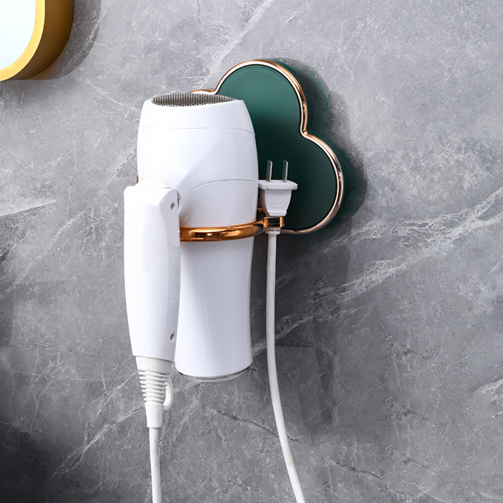 HWRETIE Adhesive-free Dryer Holder - Hair Dryer Rack Bathroom Hair ...