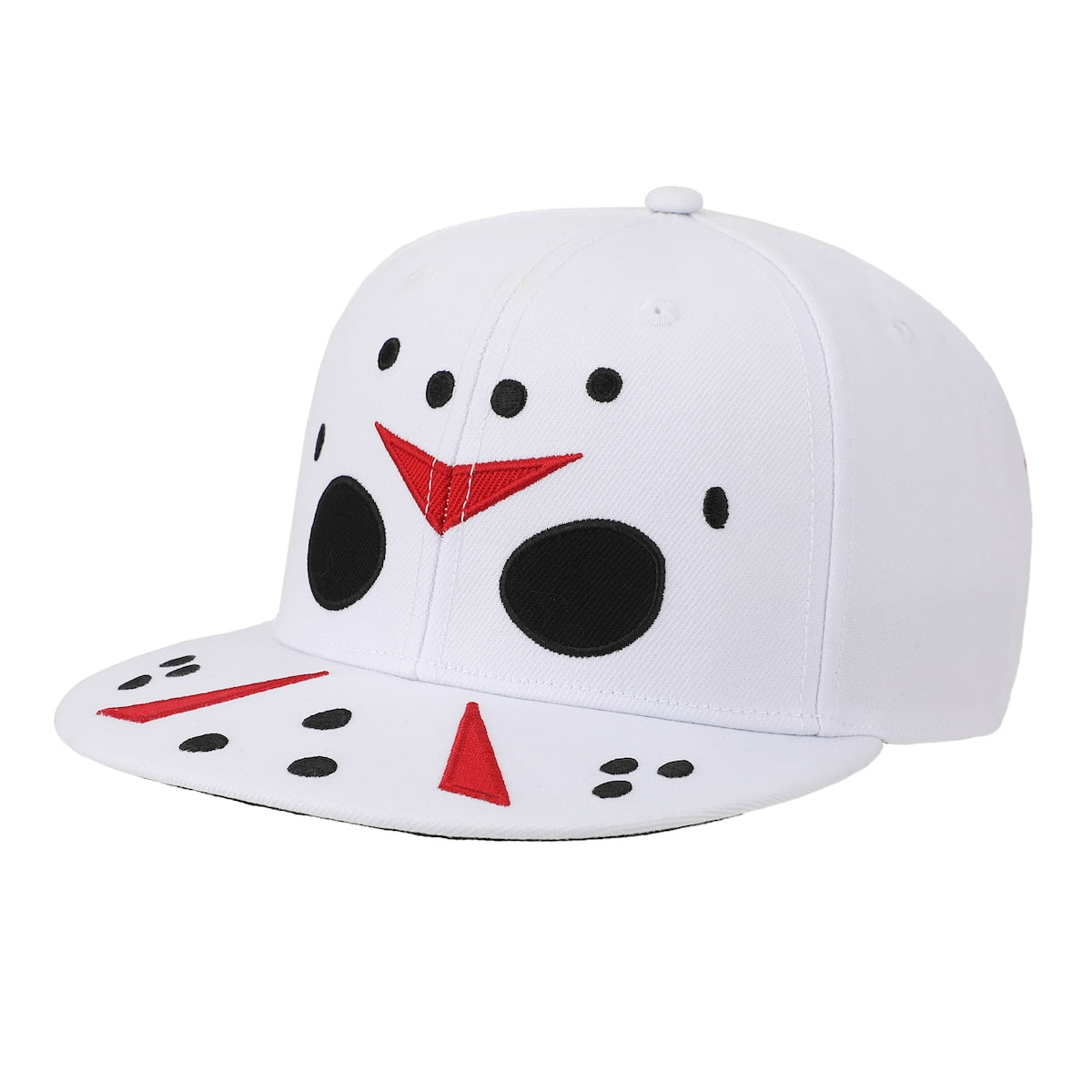 Friday The 13th Big Face Jason Mask White Snapback Hat - Walmart.com