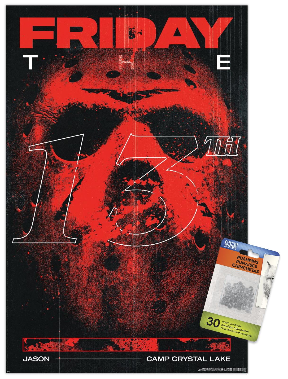 Friday The 13th - Jason Camp Crystal Lake Wall Poster with Push Pins ...