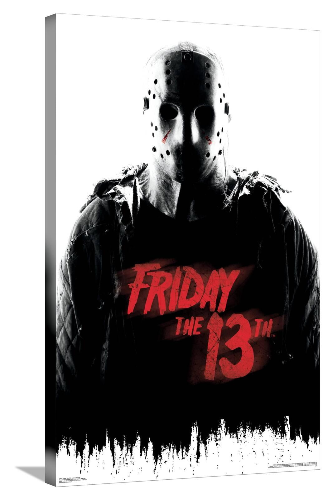 Friday The 13th - Jason Portrait Canvas Wall Poster, 22.375" x 34 ...