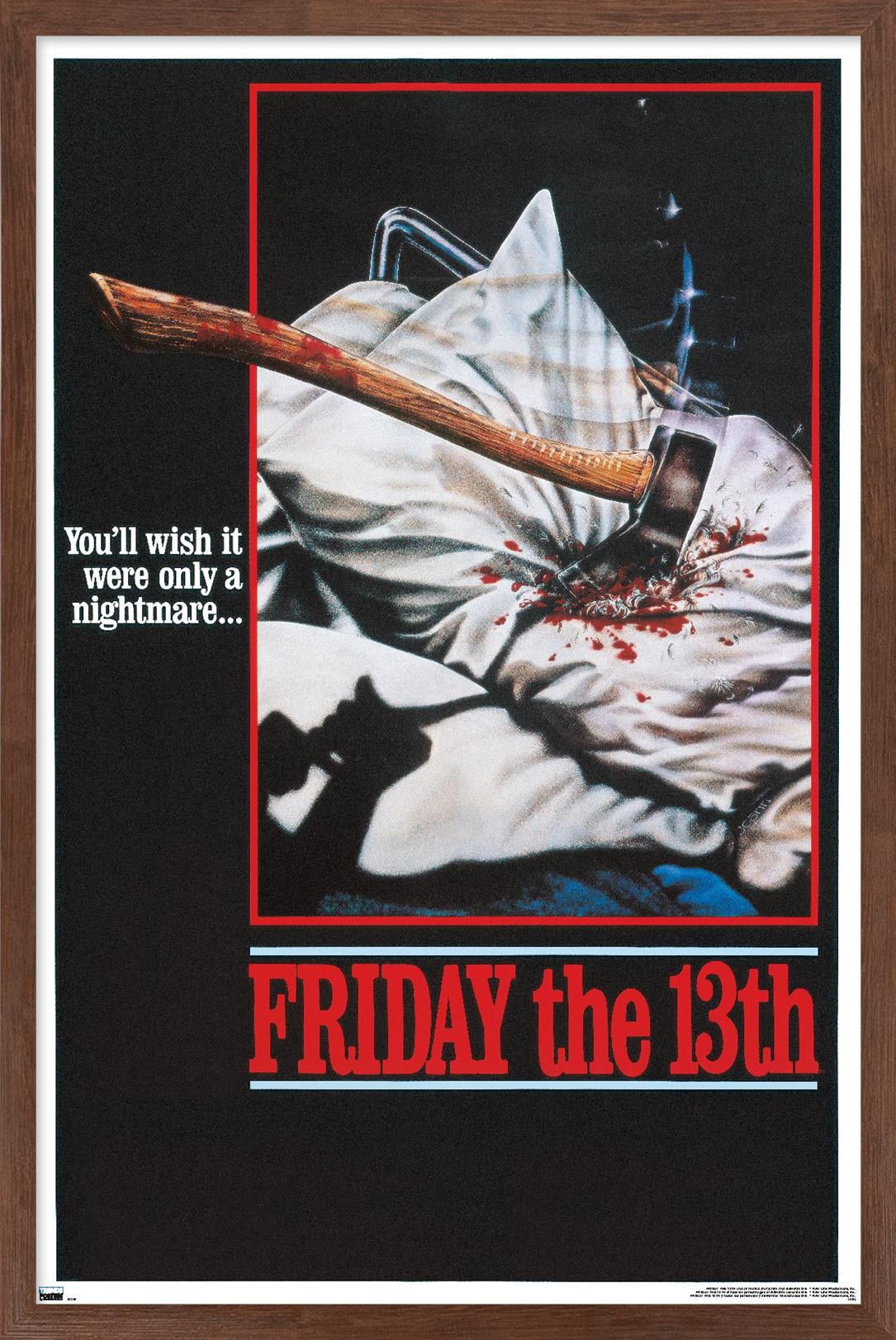 Friday The 13th - One Sheet Wall Poster, 22.375" x 34" Framed - Walmart.com