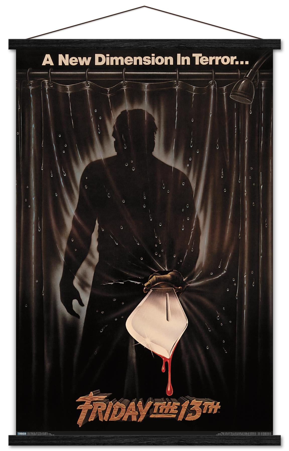 Friday The 13th Part III - One Sheet Wall Poster with Wooden Magnetic ...