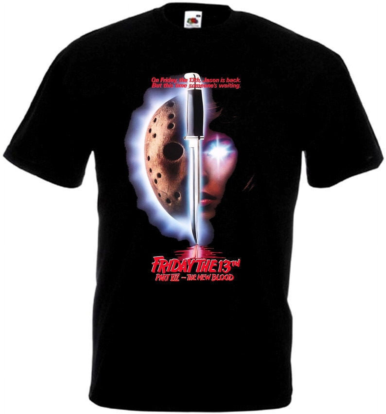 Friday The 13th v26 T shirt black movie poster all sizes S-5XL - Walmart.com