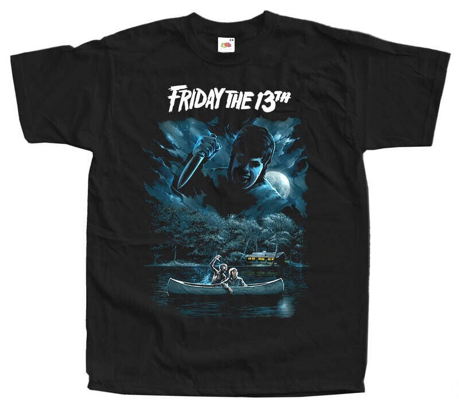 Friday The 13th v46 T shirt BLACK Horror Movie Poster all sizes S-5XL ...