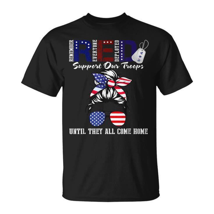 On Friday We Wear Red T-Shirt – Military Support Troops Red Friday Tee ...