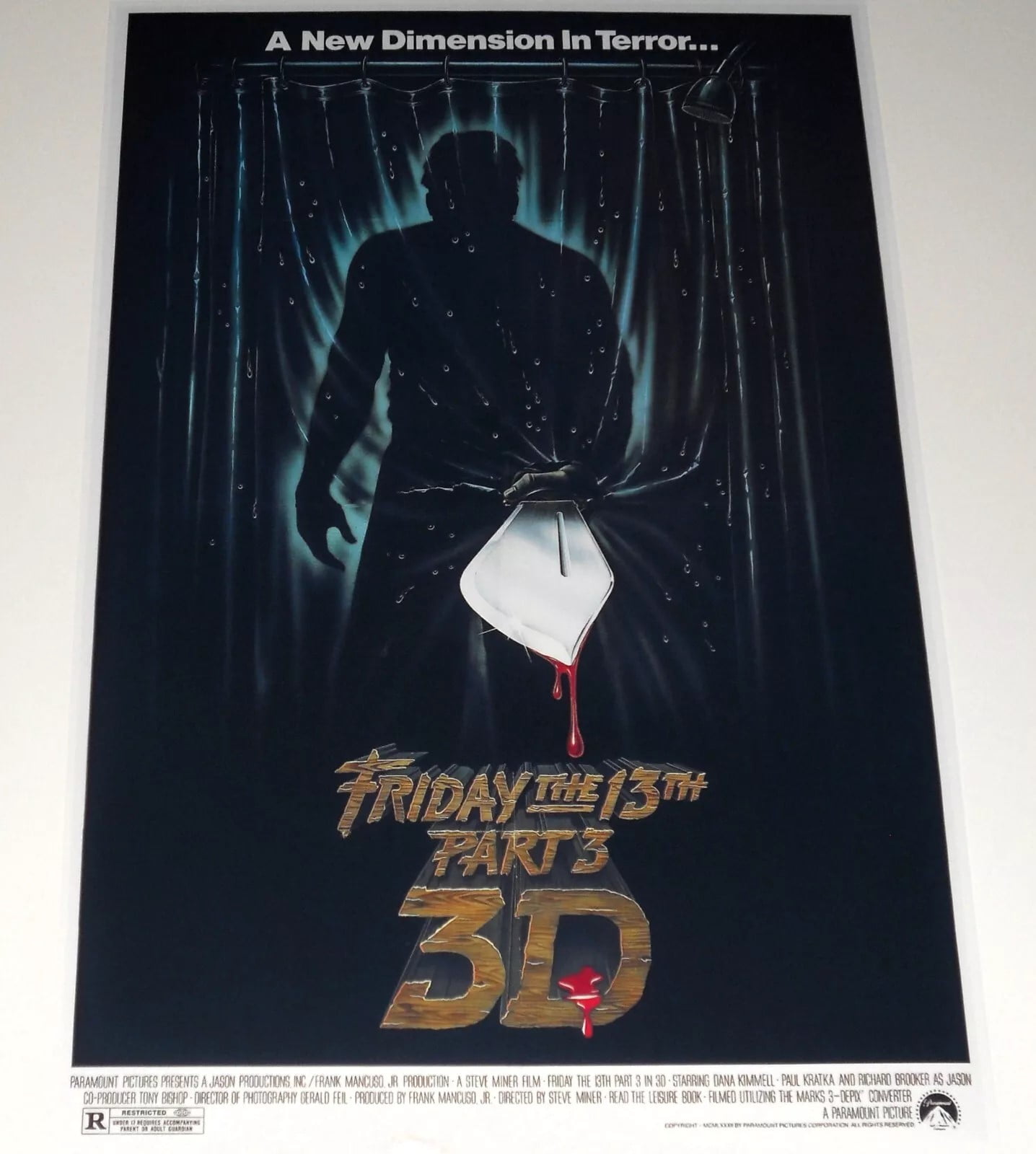 Friday the 13th 3 III 3D Jason Poster 19"x13" Jason Vorhees Birth of ...