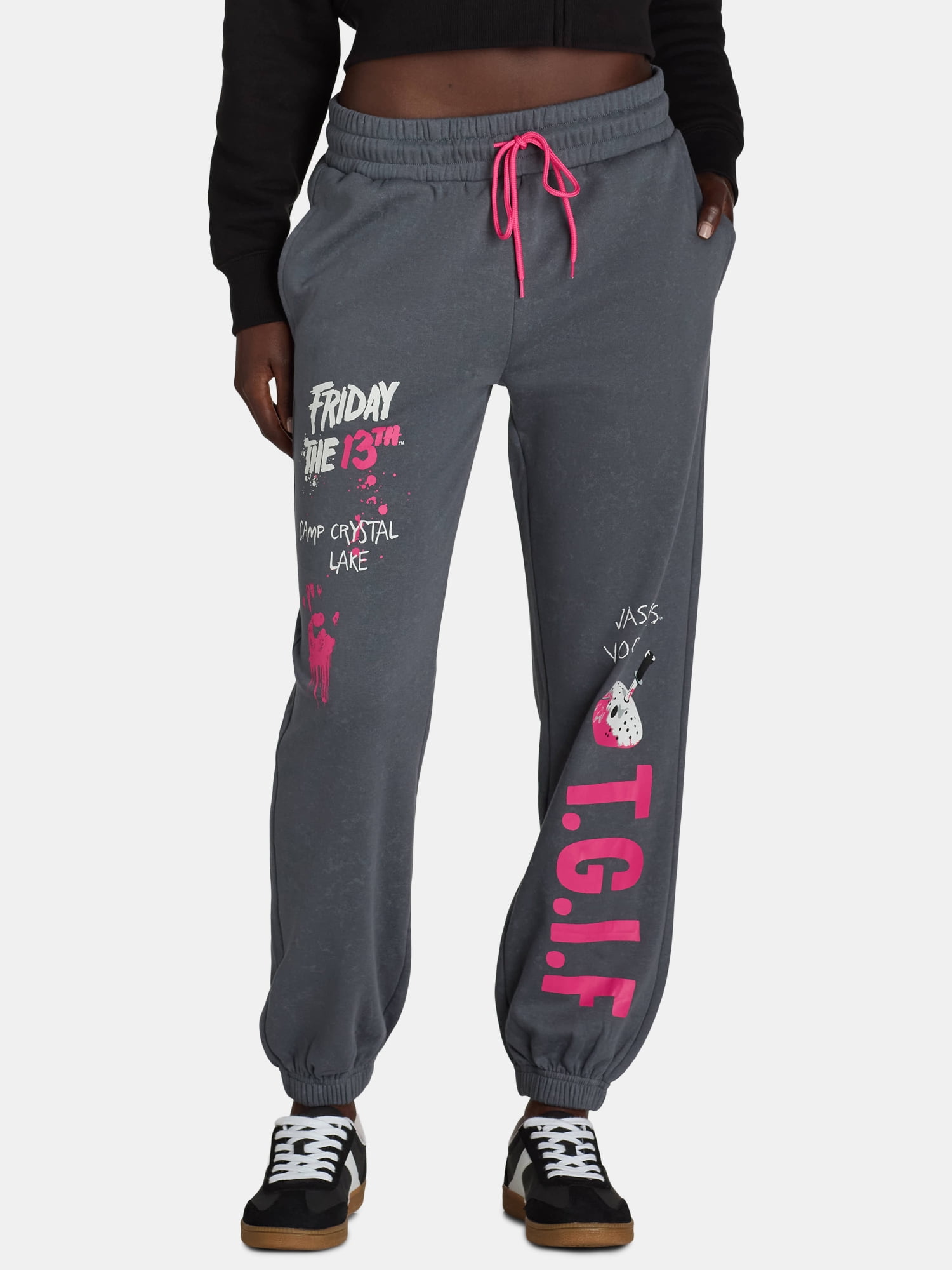 Friday the 13th Graphic TGIF Joggers, Women's - Walmart.com