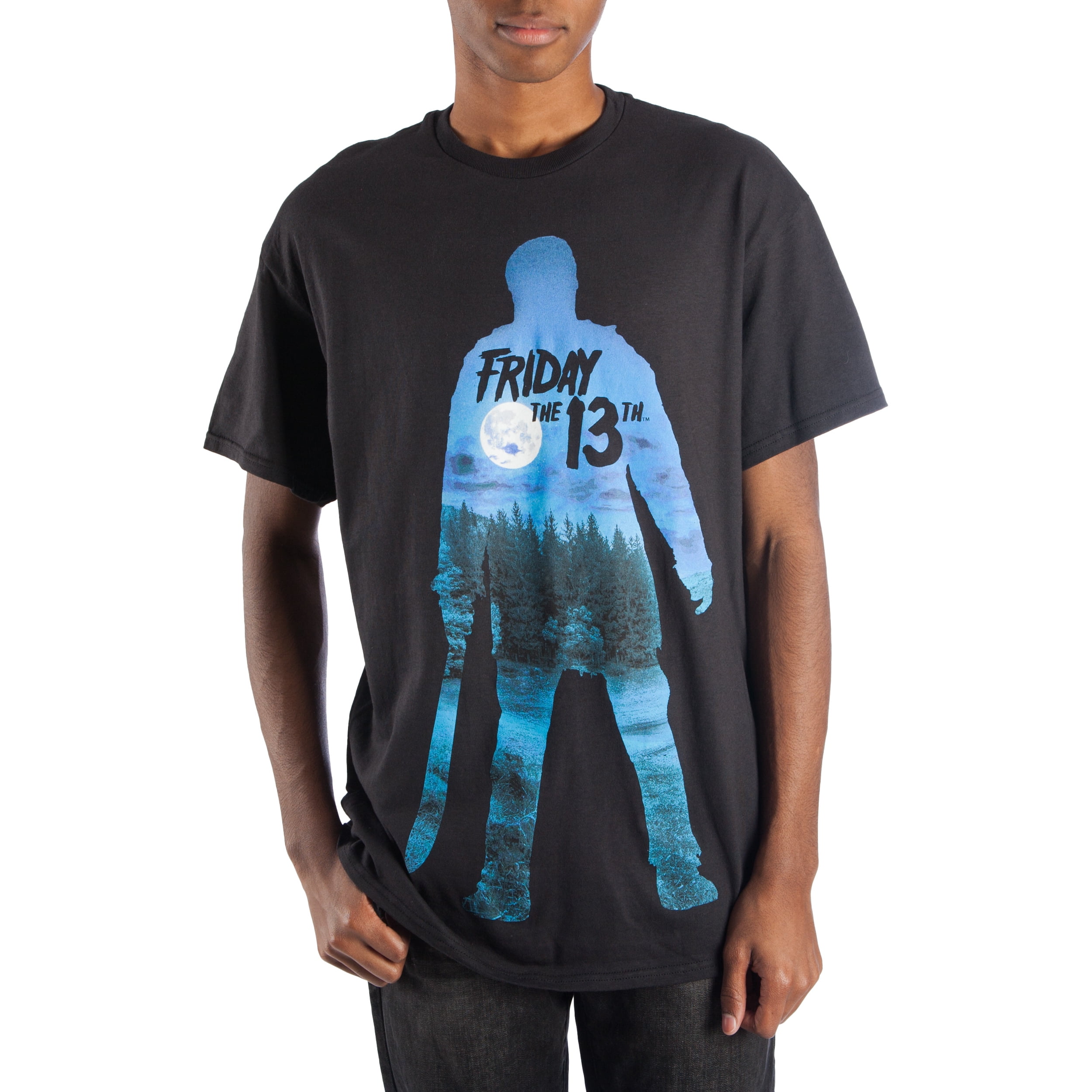 Friday the 13th Jason Silhouette Men's Black T-shirt - XXL - Walmart.com