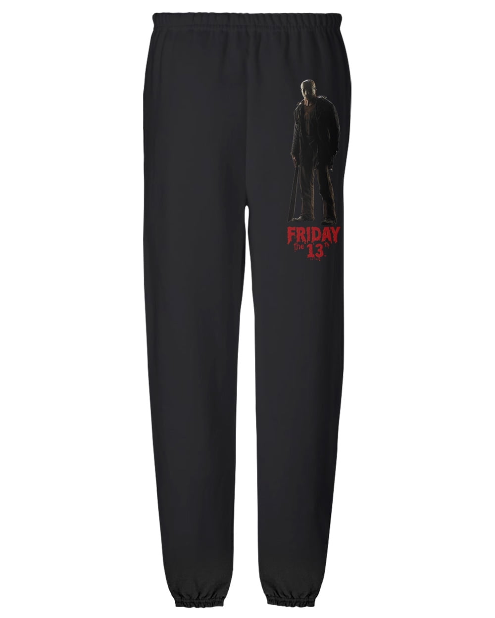 Friday the 13th Jason Silhouette Mens Jogger Sweatpants, Black, 3X ...