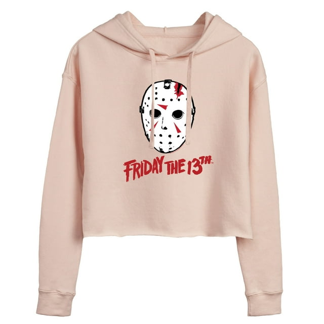 Friday the 13th - Jason Ski Mask - Juniors Cropped Pullover Hoodie ...