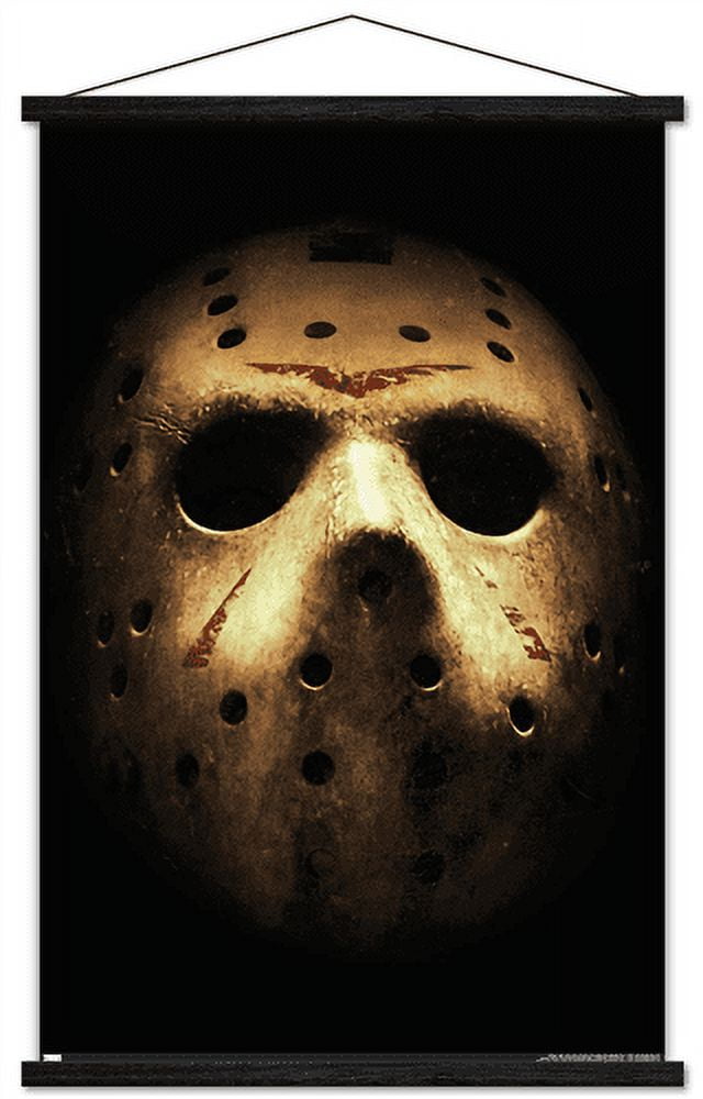 Friday the 13th - Mask Wall Poster with Wooden Magnetic Frame, 22.375 ...