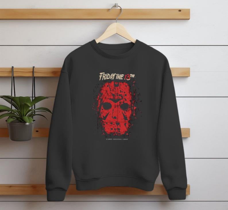 Friday the 13th Men's Red Jason Mask Camp Crystal Lake T-Shirt 11 COLOR ...