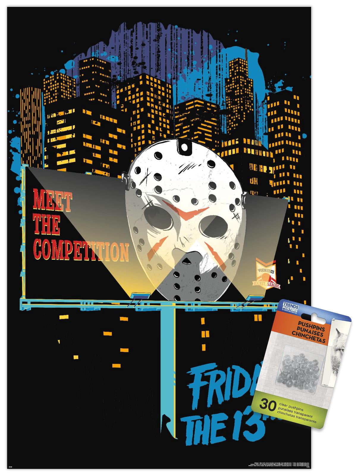 Friday the 13th: Seasons of Scare - Billboard Wall Poster with Push Pins, 14.725" x 22.375 ...
