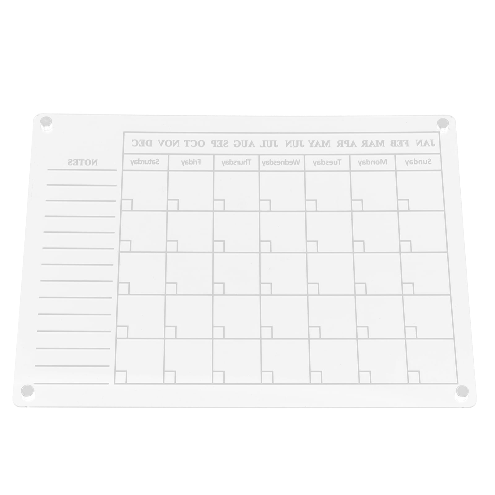 Fridge 2 Count Whiteboard Calendar Acrylic Dry Erase The List - Walmart.com