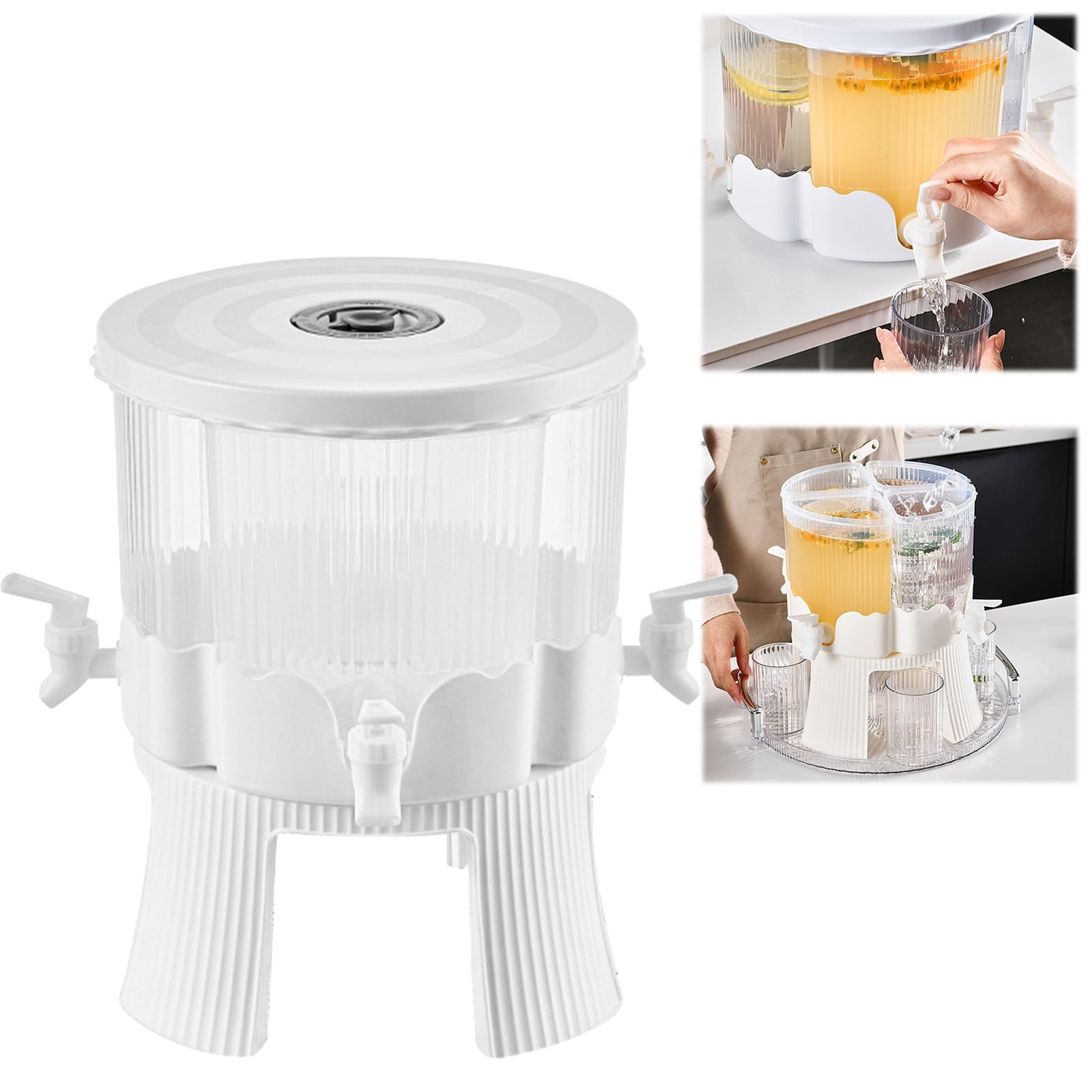 Fridge Beverage Drink Dispenser With Leak-Proof Spigot, Plastic Cold ...